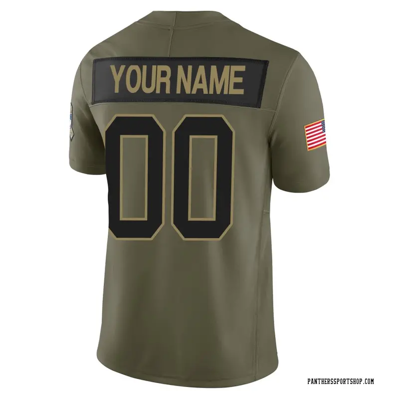 Limited Men's Custom Carolina Panthers Nike 2025 Salute to Service ...
